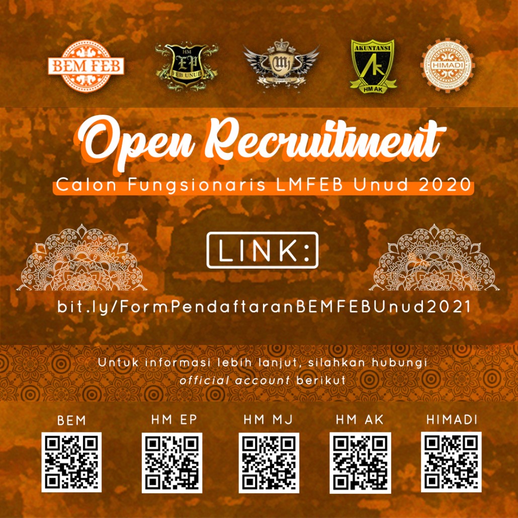 BEM FEB UNUD | Open Recruitment Calon Fungsionaris BEM FEB Unud 2021