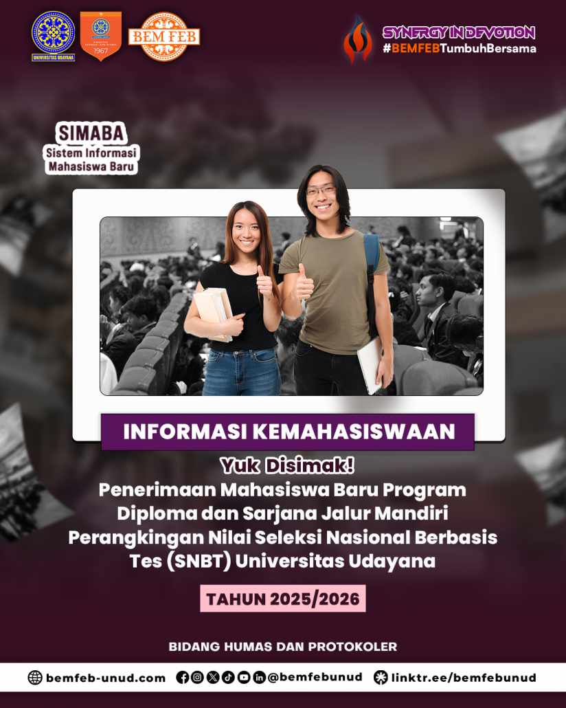 BEM FEB UNUD | Penerimaan Mahasiswa Baru Program Diploma Dan Sarjana Jalur Mandiri Perangkingan ...