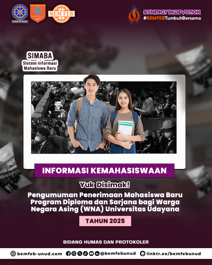 BEM FEB UNUD | Pengumuman Penerimaan Mahasiswa Baru Program Diploma dan Sarjana bagi Warga ...